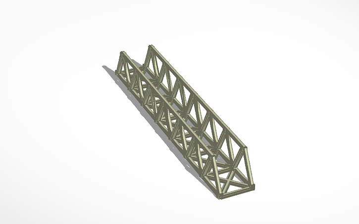 3D design scale model train bridge - Tinkercad