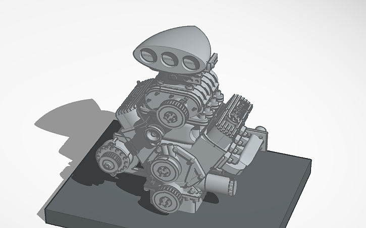 3D design car engine decoration - Tinkercad