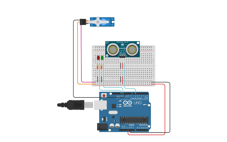 Circuit Design Шлагбаум Tinkercad