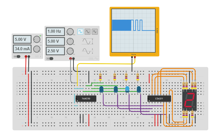 Circuit design Counter | Tinkercad