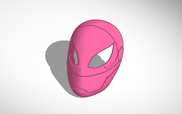 3D design Top front Half of Iron Spider Helmet - Tinkercad