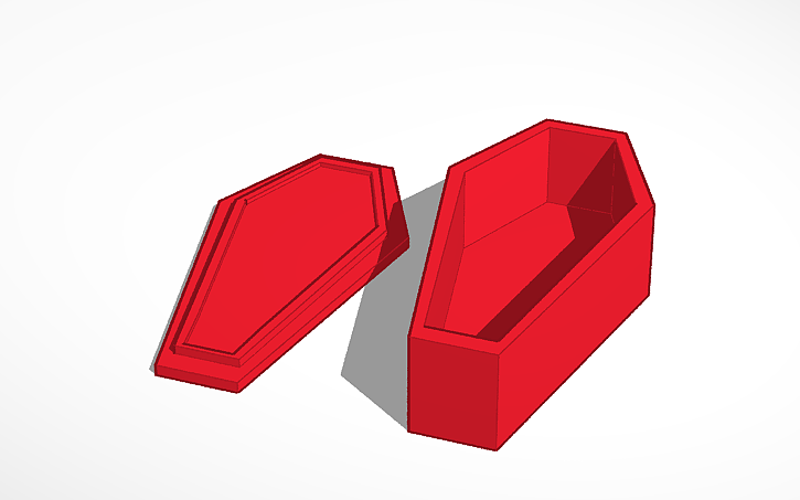 3D design Basic Coffin - Tinkercad