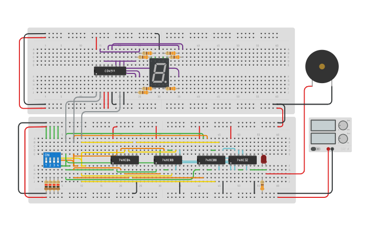 Circuit design Ejercicio 3 (Acceso) - Tinkercad