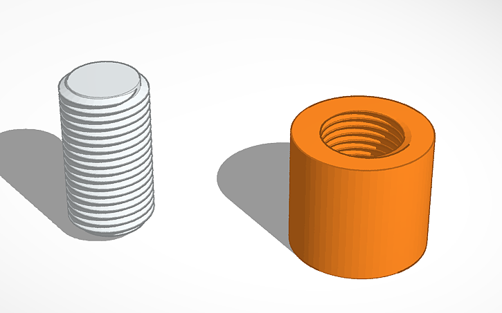 3D design 1/4 NPT plug thread - Tinkercad