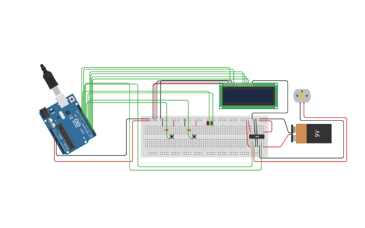 Circuit design Controle de acesso com RFID - Tinkercad