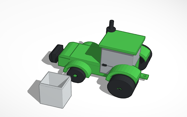 3D design John Deere Tractor - Tinkercad