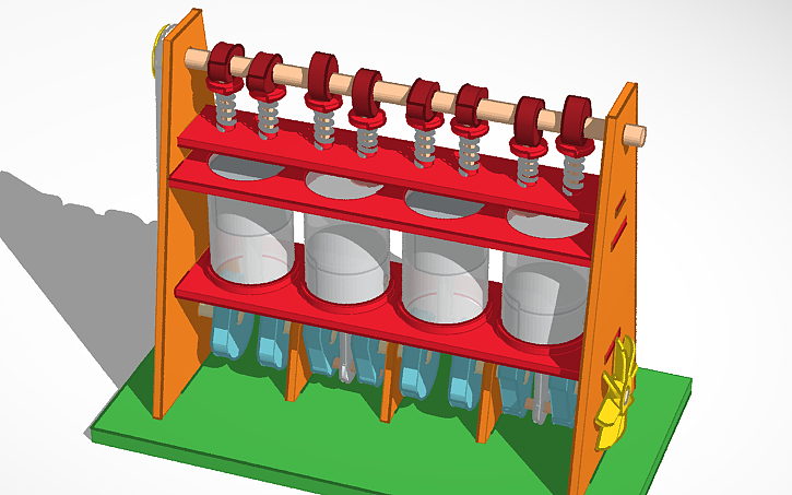 3D design Motor 4 cilindros - Tinkercad