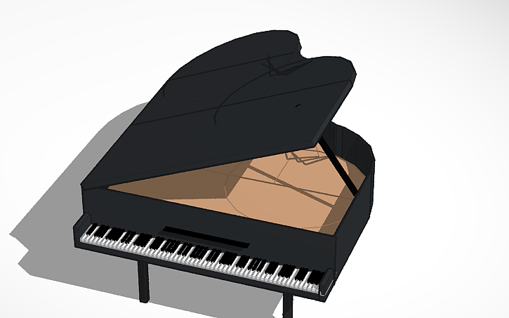 3D design piano - Tinkercad