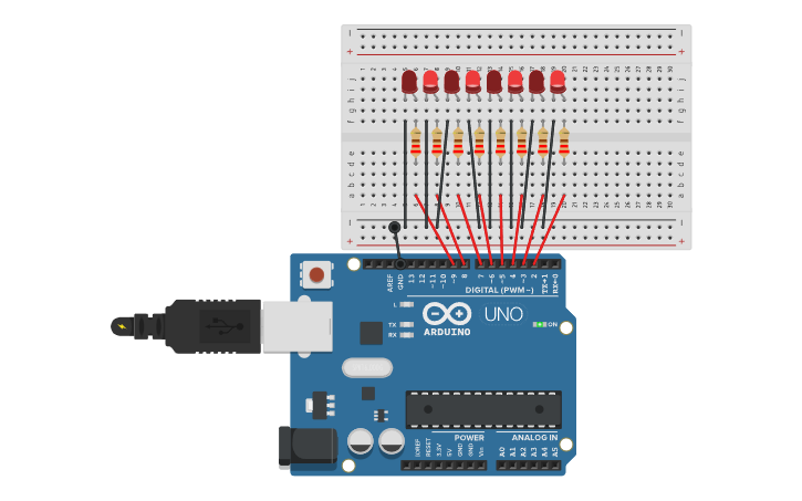 Circuit design Actividad 5 - Tinkercad