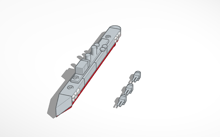 3D design USS Laffey DD-724 - Tinkercad
