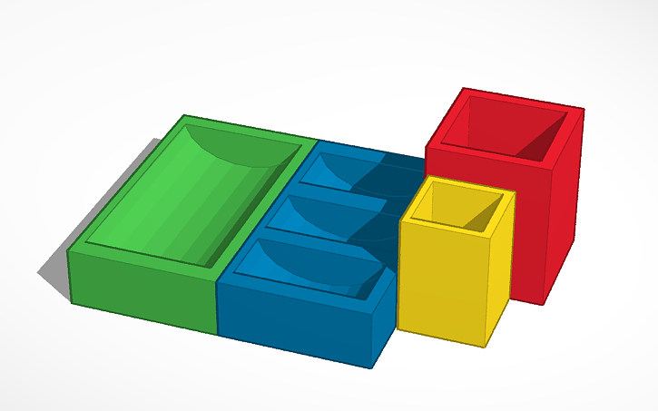 3D design Desktop organizer - Tinkercad