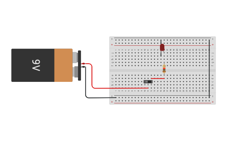 Circuit design Flashlight - Tinkercad