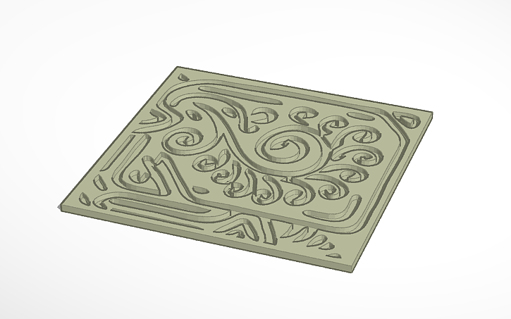 3D design texture plate 1 - Tinkercad