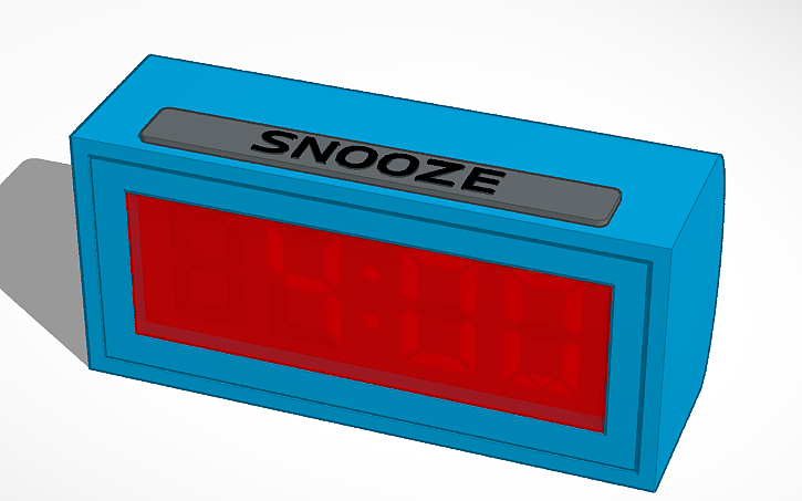 3d Design Copy Of Digital Alarm Clock Tinkercad