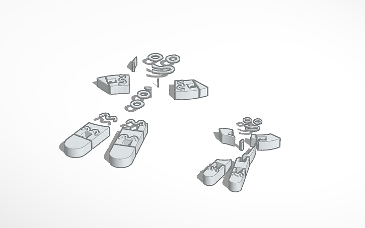 3D design flexible gingerbread man - Tinkercad