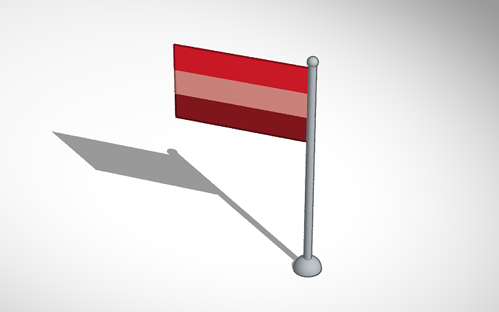 3D design Flag - Tinkercad