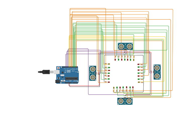 Circuit design 4 lane intersection - Density based traffic control ...