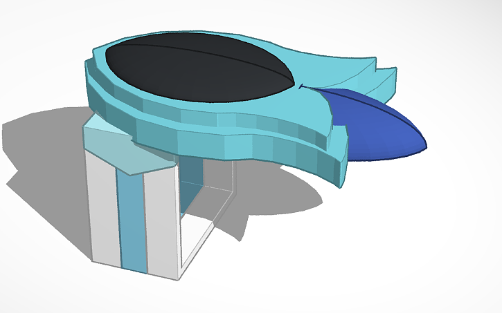 3D design blue angle - Tinkercad