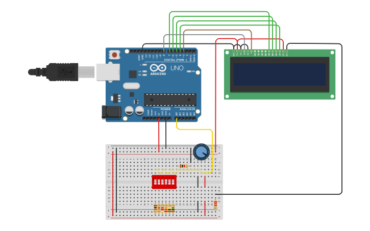 Circuit design Ohm meter - Tinkercad