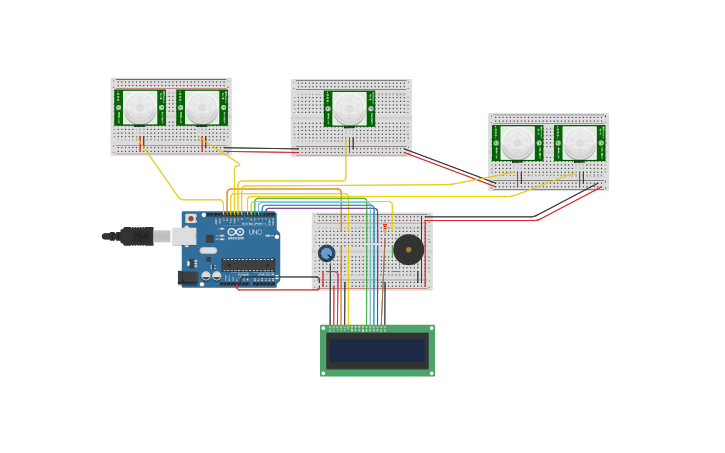Circuit design Atividade11_Sensor_PIR | Tinkercad