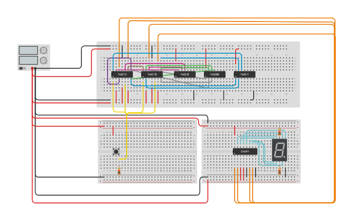 Circuit Design 0371248 4 Bit Synchronous Binary Counter Tinkercad