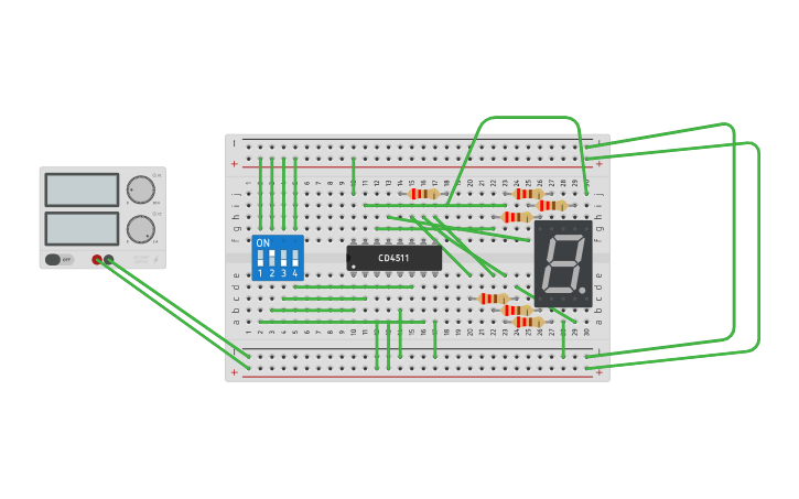 Circuit design NUMERO - Tinkercad