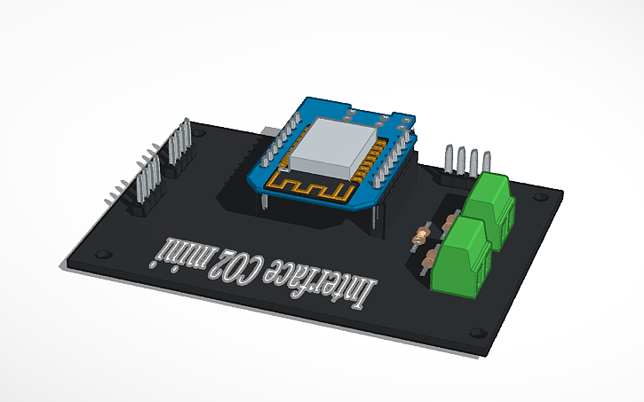 3D design Interface CO2 mini - Tinkercad