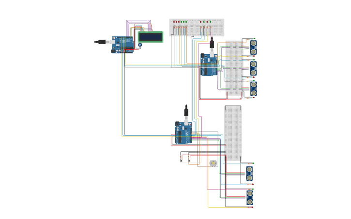 Circuit design SMART Car Park of handsome group - Tinkercad