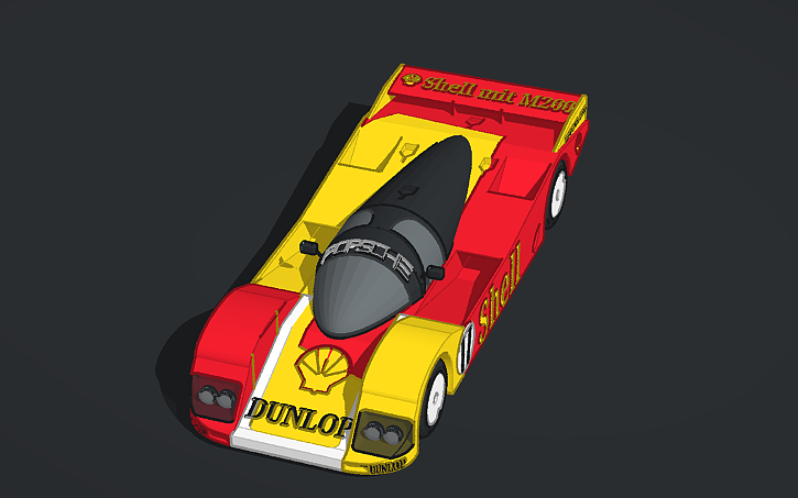 3D design Porsche 962 (Shell livery) - Tinkercad