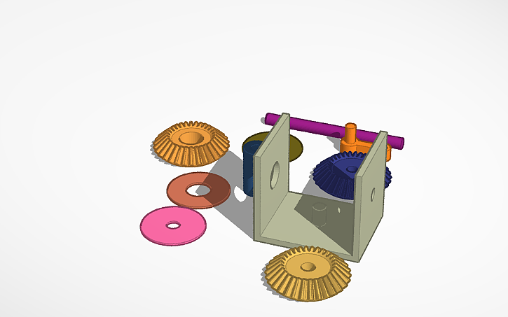 3D design Bevel Gear Rig - Tinkercad