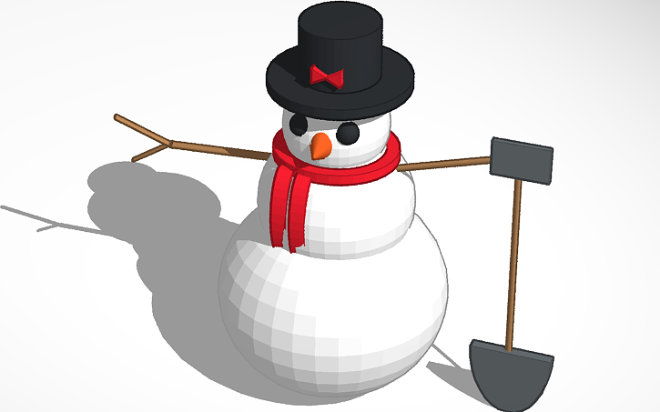 3D design Snowman - Tinkercad