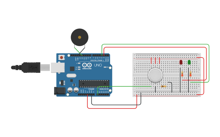 Circuit design Gaz sensörü | Tinkercad