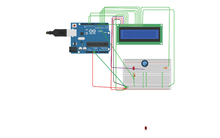 Circuit design LCD | Tinkercad