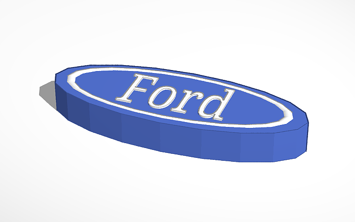 3D design ford logo | Tinkercad