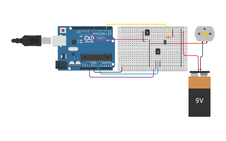 Circuit design Sistema de Temperatura en Lazo Cerrado - Tinkercad
