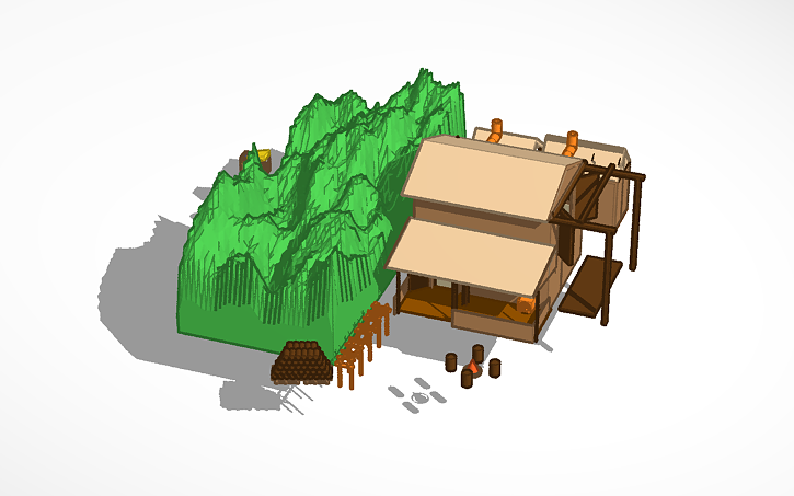 3D design Hut Area - Tinkercad