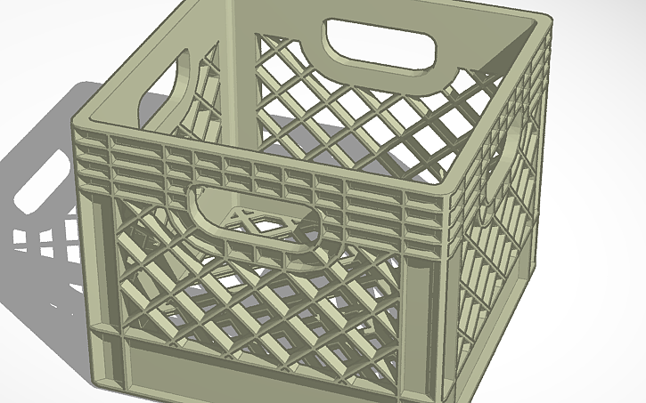 3D design Milk Crate - Tinkercad