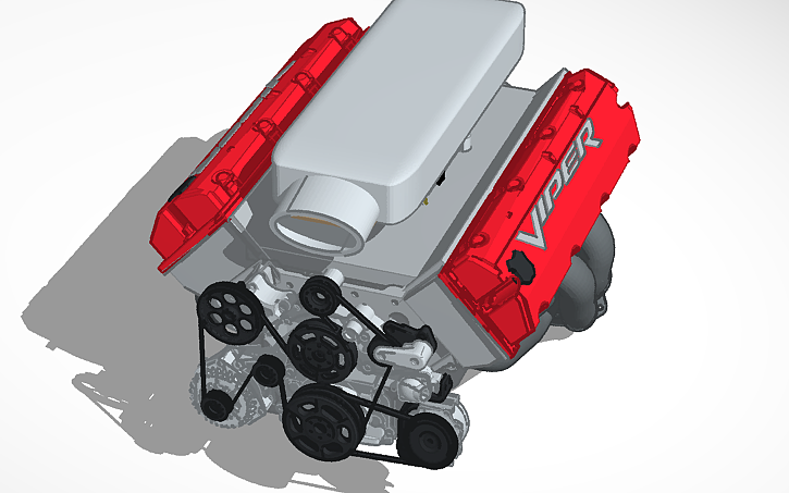 3D design 8.4 Liter V10 Viper Engine - Tinkercad