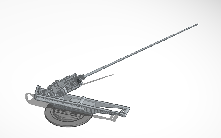 3D design WWI German Paris Gun - Tinkercad