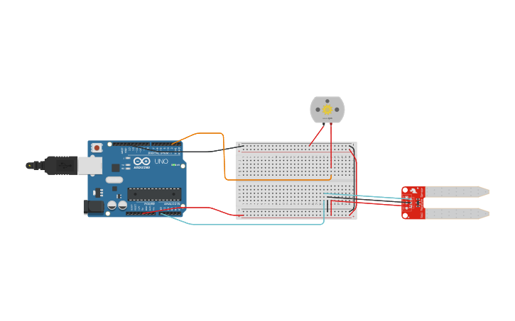 Circuit Design Sensor De Humedad Tinkercad
