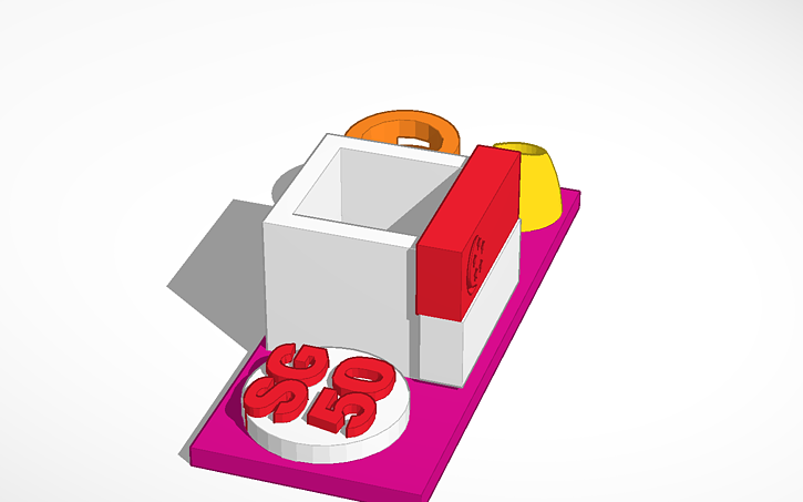 3D design Sg50 desk tidy | Tinkercad