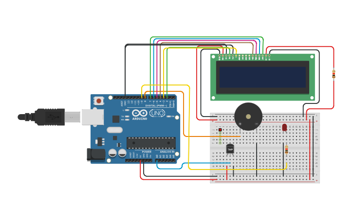 Circuit design Sensor Suhu - Tinkercad