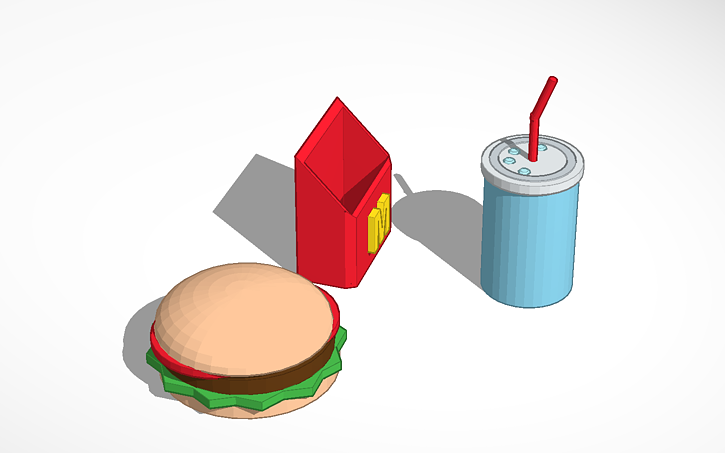 3D design BURGER - Tinkercad