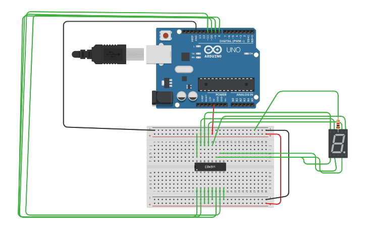 Circuit design counter - Tinkercad
