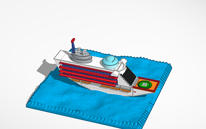 3D design Cruise Ship - Tinkercad