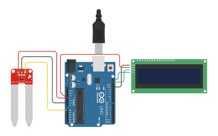 Circuit design Water Level - Tinkercad