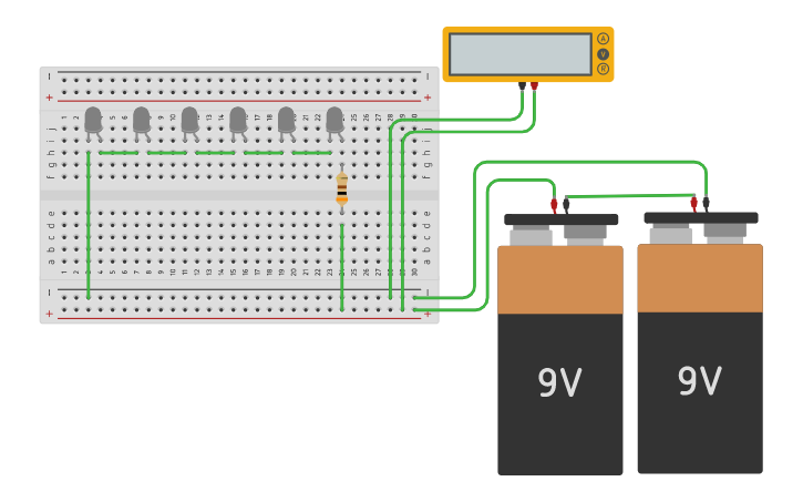 Circuit design 6 LED IN SERIES__SHASHANK M GOWDA - Tinkercad