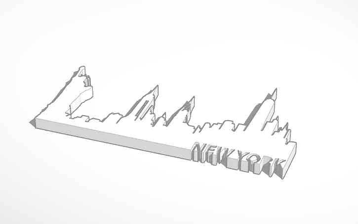 3D design nyc skyline - Tinkercad