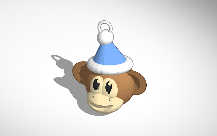 3D design Christmas Monkey Ornament | Tinkercad