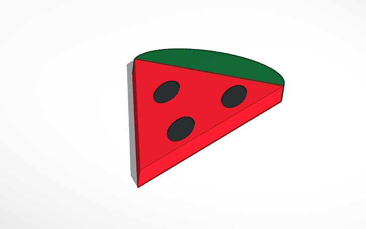3D design Watermelon Monopoly Piece - Tinkercad